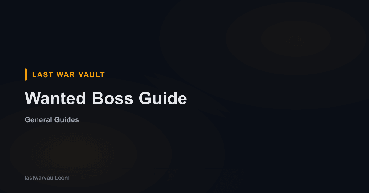 Wanted Boss Guide | Last War Vault